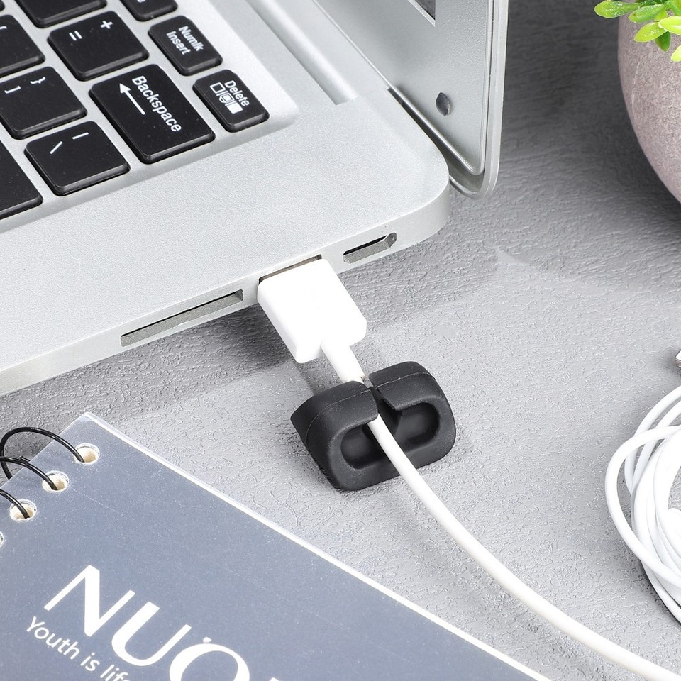 12 Pcs Desk Cable Organizer Cord Organisers Holder Management Clips ...