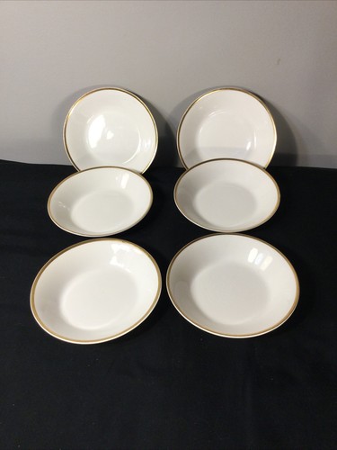 Set of 6 Berry Desert Bowls Johnson Brothers classic white with gold ...