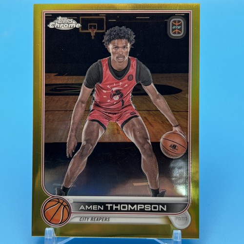 2022-23 Topps Chrome OTE Amen Thompson Gold Refractor 1/50 City Reapers ...