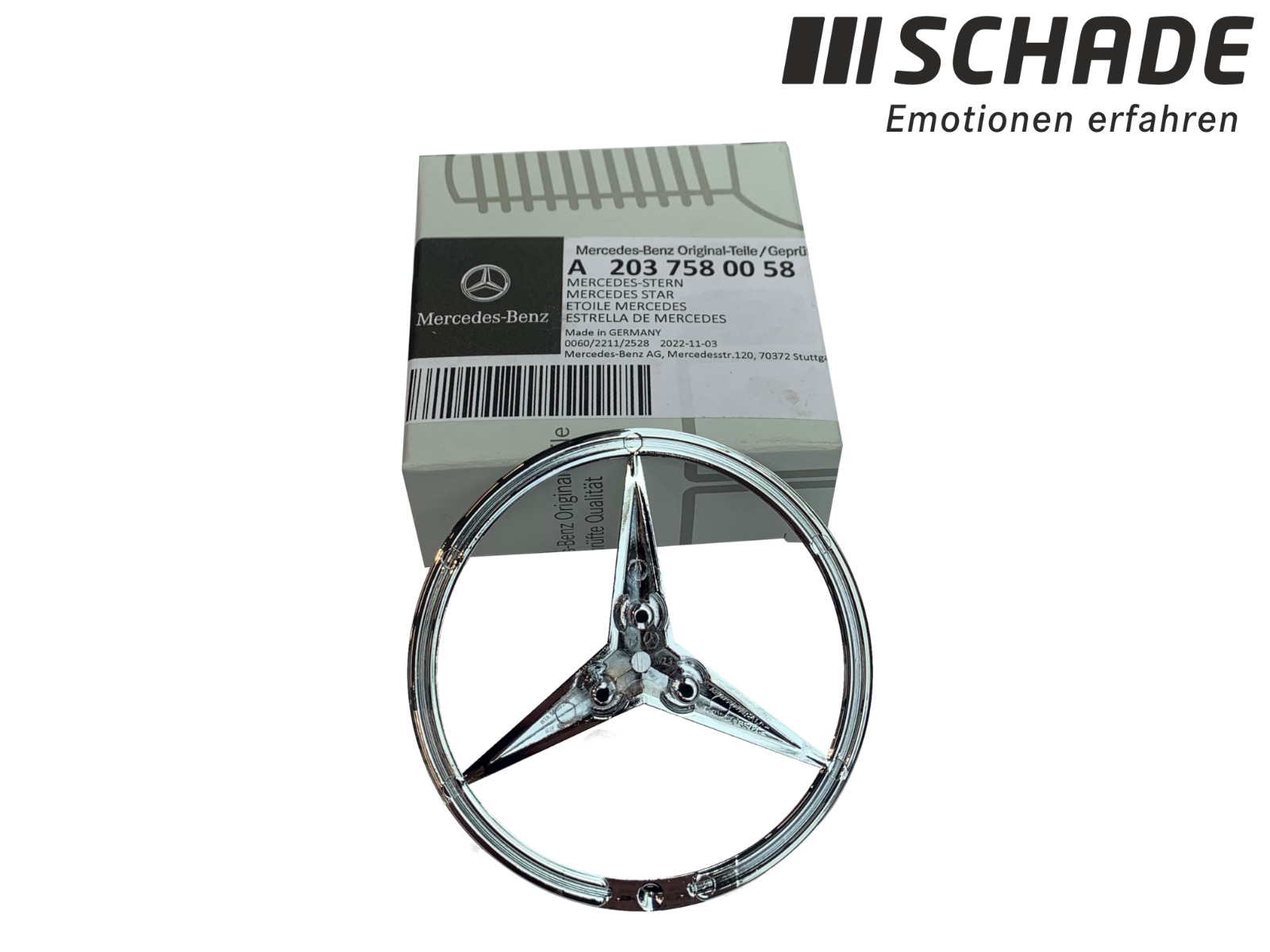 Original Mercedes Stern Emblem Logo Set Heckdeckel C-Klasse Lim W203 ...