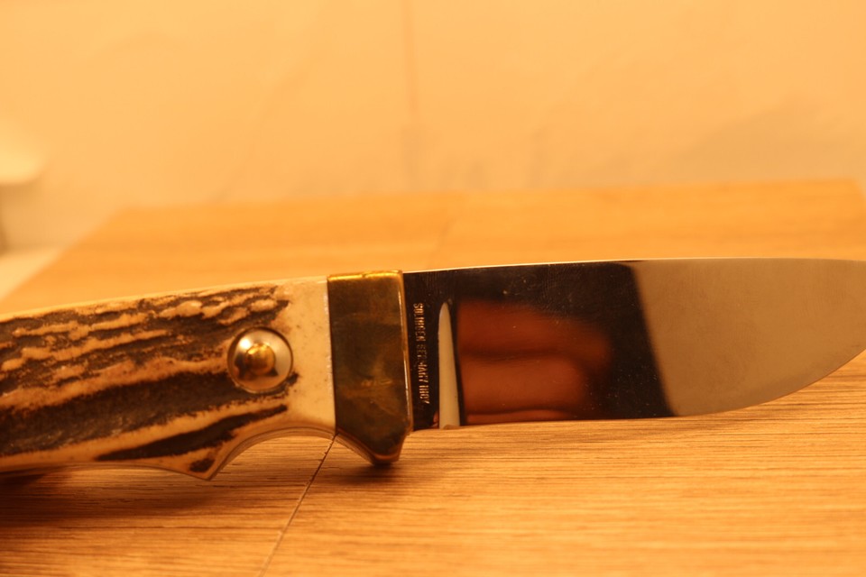 Vintage Linder Messer Solingen Germany Inox Stag Handle Fixed Blade ...