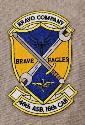 US Army B Co 46 Aviation Support Battalion JBLM Flight Patch Brave ...