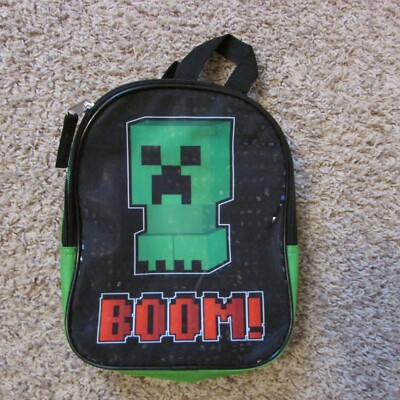 NWT Minecraft Boom Creeper Green Black 10.5” Toddler Mini Backpack ...