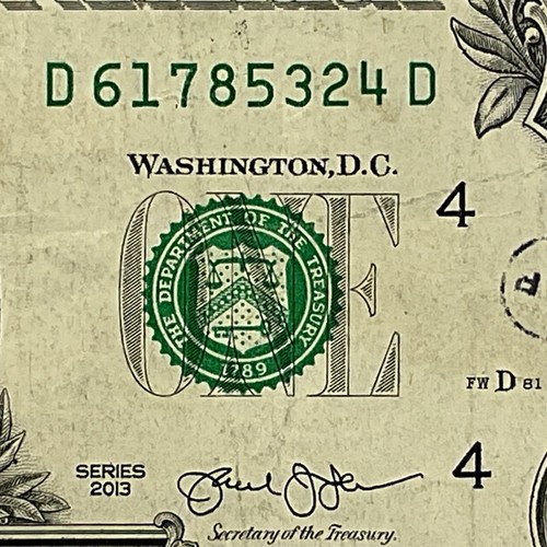 Complete Broken 8 Digit Ladder Fancy Serial Number 2013 One Dollar ...