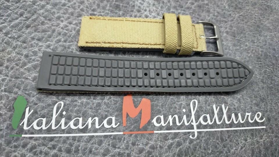 Khaki Water Resistant Strap Cordura And Rubber Vulcanized Made In Italy ...