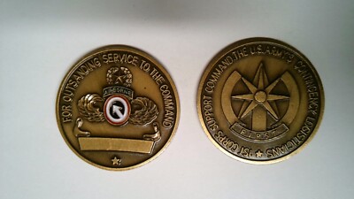 CHALLENGE COIN OLDER RARE ORIGINAL US ARMY 1ST CORPS SUPPORT COMMAND ...