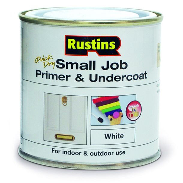 Rustins Quick Dry Small Job Primer and Undercoat White & Grey 250ml In ...