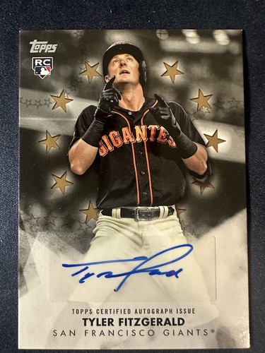 2024 Topps Series 2 - Tyler Fitzgerald RC Baseball Stars Gold Auto /50 ...
