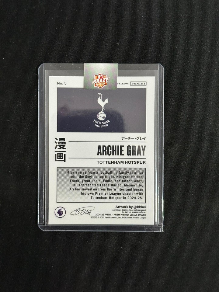 2024-25 Panini Prizm EPL Archie Gray RC MANGA Case Hit SSP - Tottenham ...
