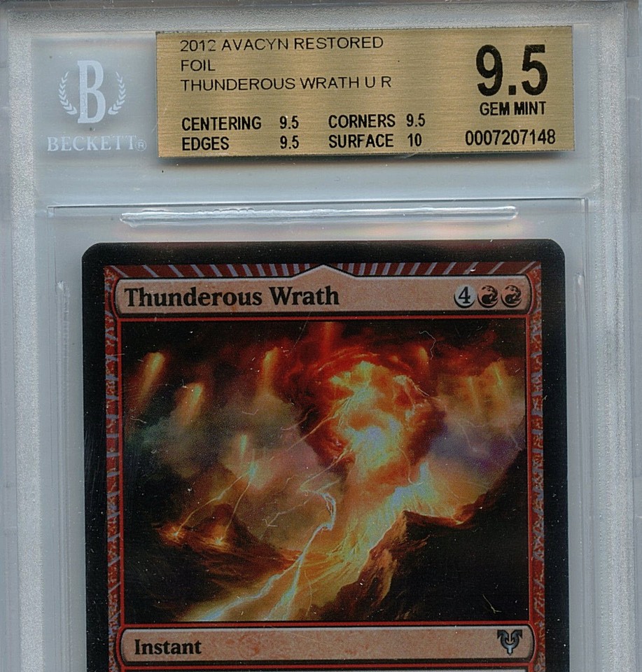 MTG Thunderous Wrath BGS 9.5 Gem Mint Avacyn Restored Foil Magic Card ...