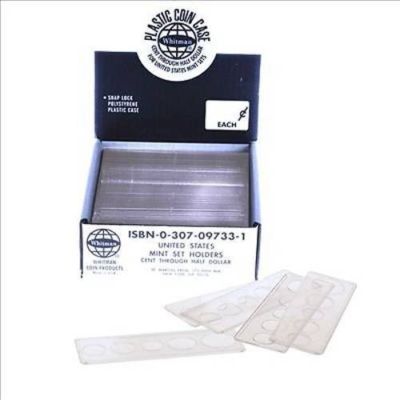10 WHITMAN 5 Coin Mint Set Holders Cent Nickel Dime Quarter Half Dollar ...