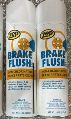 ZEP Brake Flush Fast Drying Formula Brake Parts Cleaner 14 OZ. LOT OF 2 ...