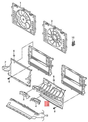 Genuine VW Touareg 7P6 Air Guide 7P6121293H | eBay