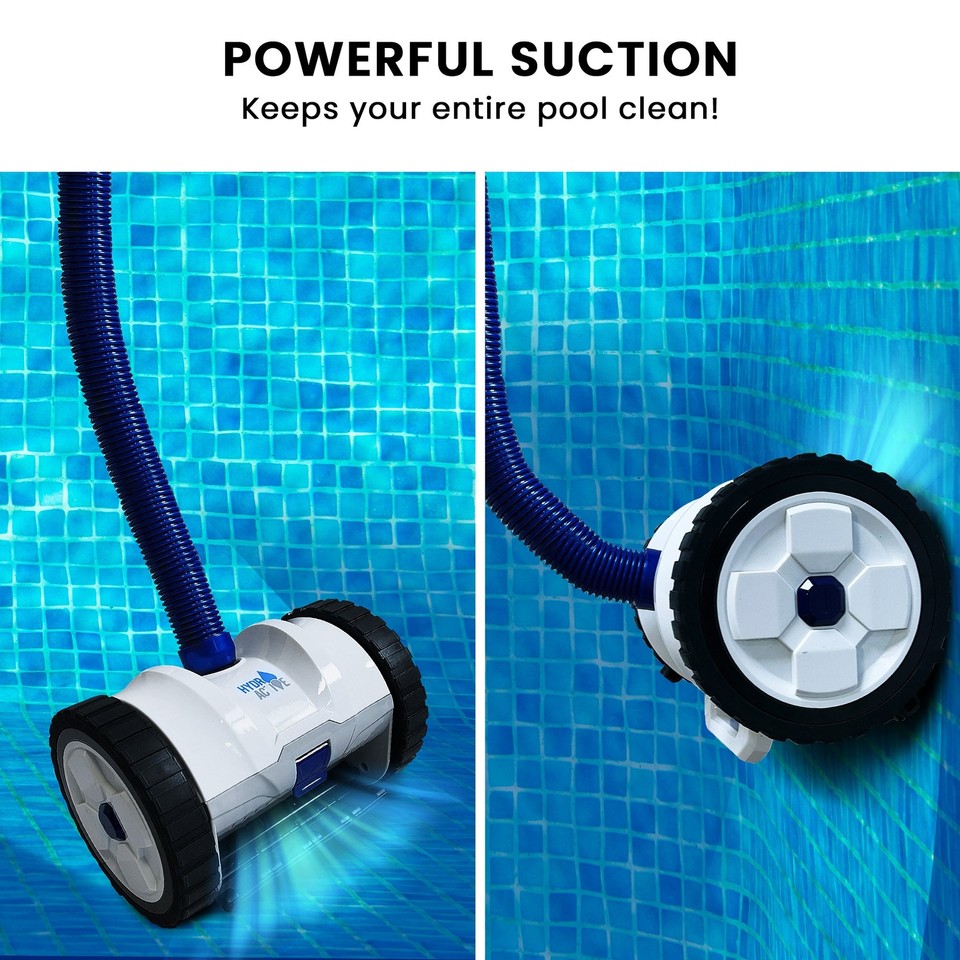 HydroActive Automatic Suction Turbine Pool Cleaner 12m Hose Inground ...