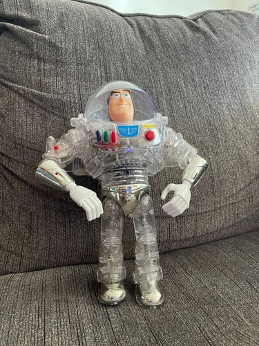 Rare Toy Story Buzz Lightyear Interstellar Clear Lights Up & Sounds ...