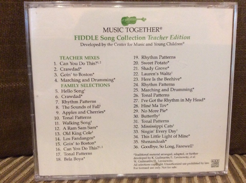 Music Together Fiddle Teacher Edition CD NEW MTF106-CDT | eBay