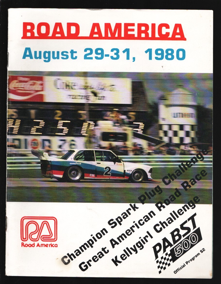 Road America IMSA Auto Race Program 8/1980--Danny Ongias-Sam Posey ...