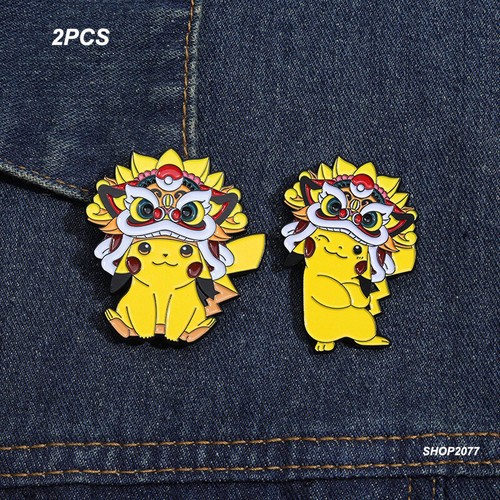 2PCS Pokemon Pikachu Enamel Pins Badge Pocket Monsters Pikachu | eBay