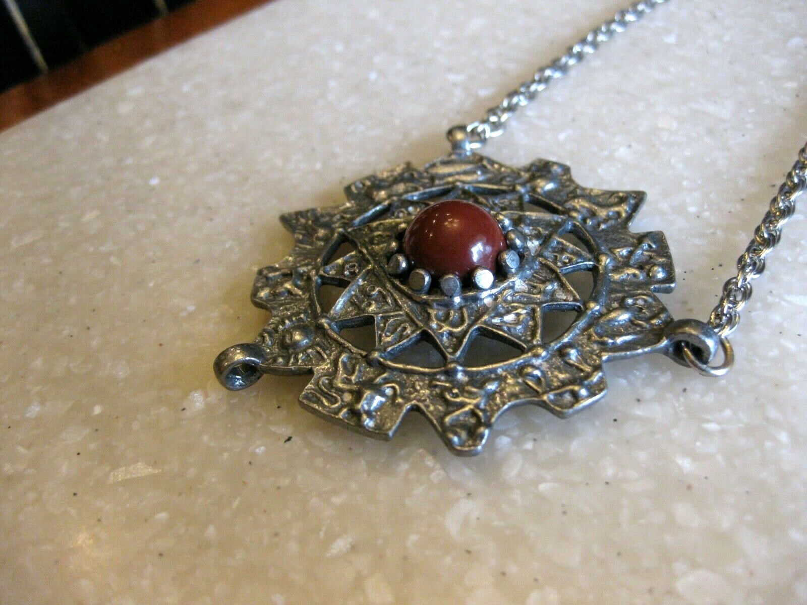 RARE Vintage MARK HEISTER Zodiac Calendar Pewter Pend… - Gem