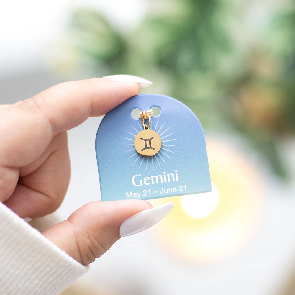 Gemini Gold Tone Zodiac Sign Charm | eBay