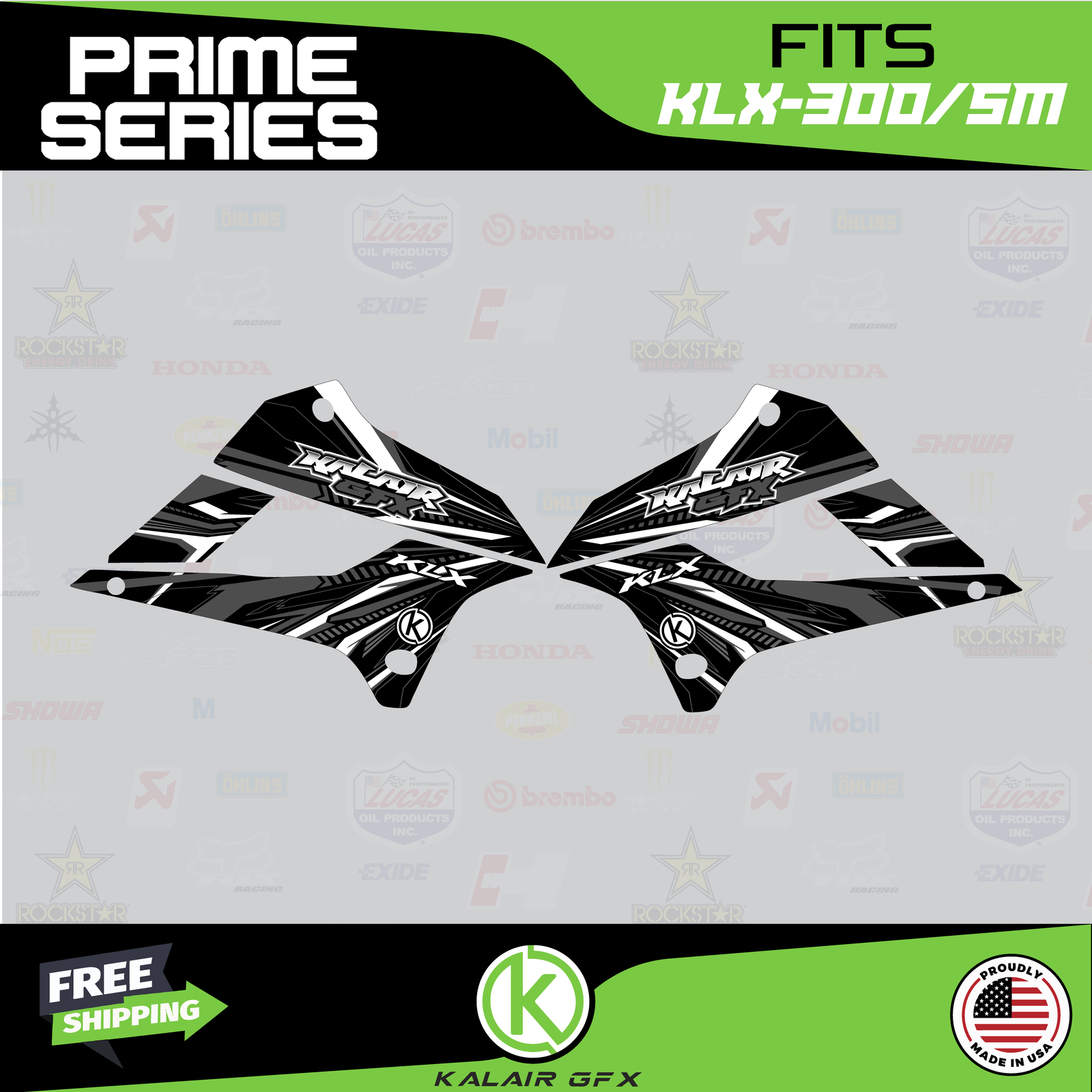 Graphics Kit for Kawasaki KLX300SM 2020 2021 2022 2023 KLX 300SM PRIME ...
