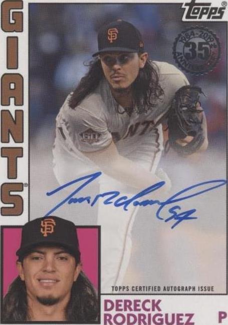 2019 Topps - 1984 Topps Baseball Autographs Dereck Rodriguez #84A-DRO ...