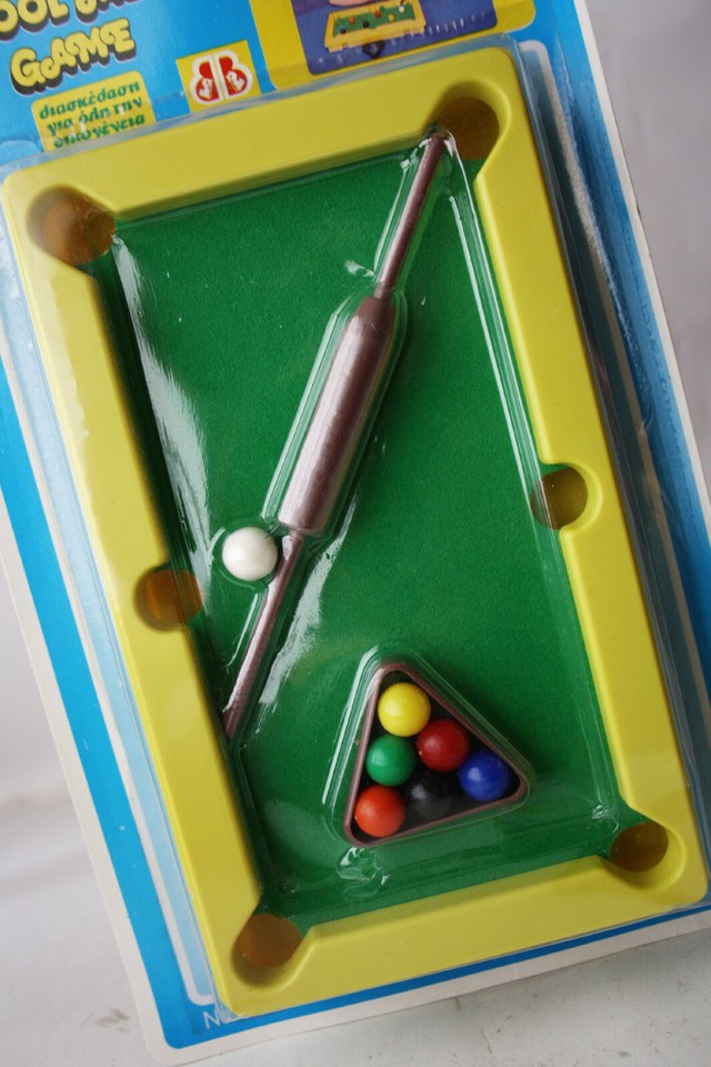 RARE VINTAGE 80'S SNOOKER & POOL TABLE GAME MADE IN GREECE GREEK NEW ...