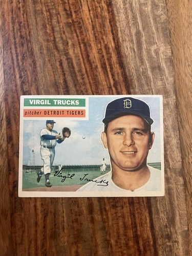 1956 Topps #117 Virgil Trucks Tigers WB WHITE BACK | eBay