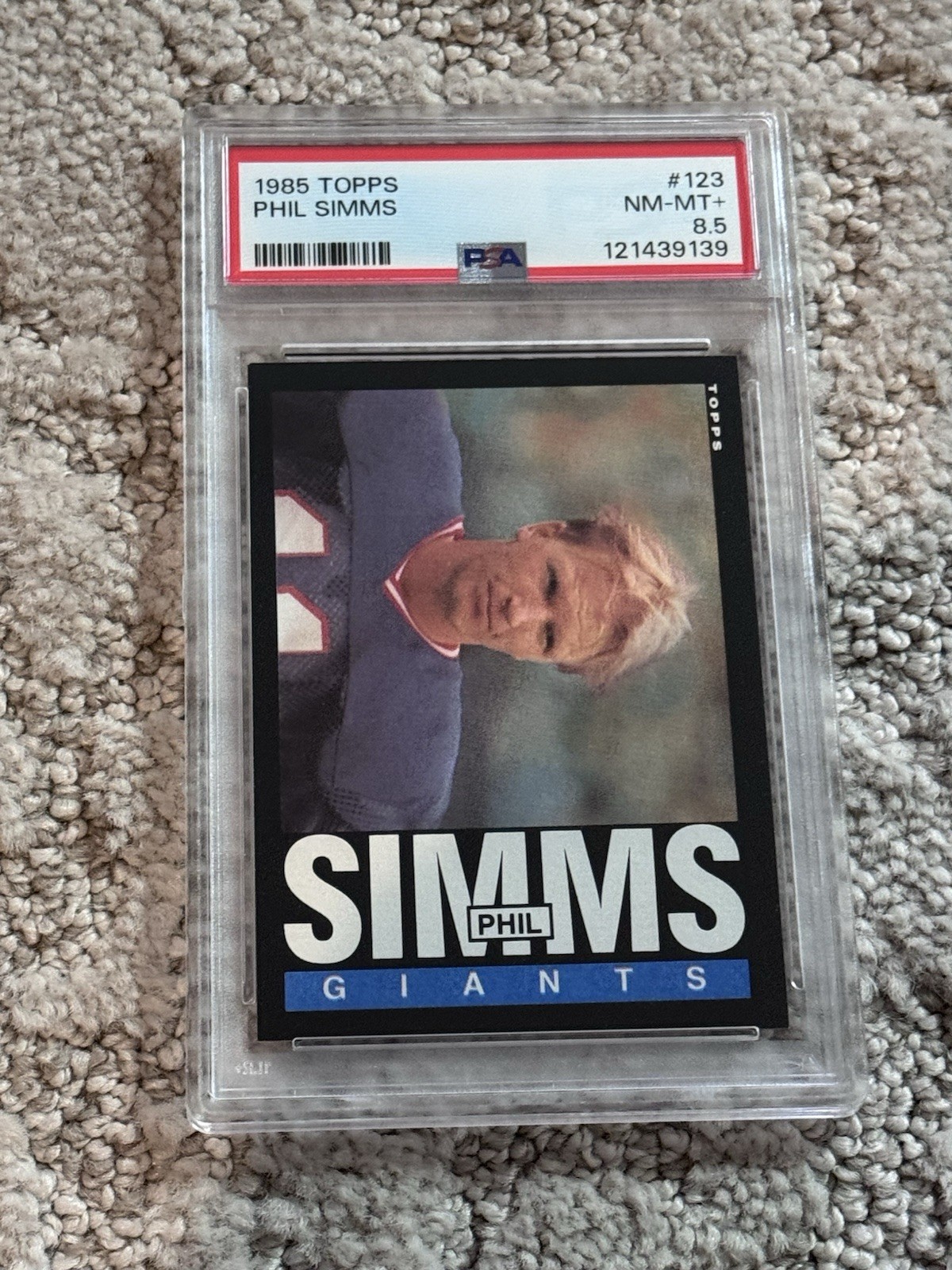 1985 TOPPS FOOTBALL CARD PSA 8.5 PHIL SIMMS NEW YORK GIANTS | eBay