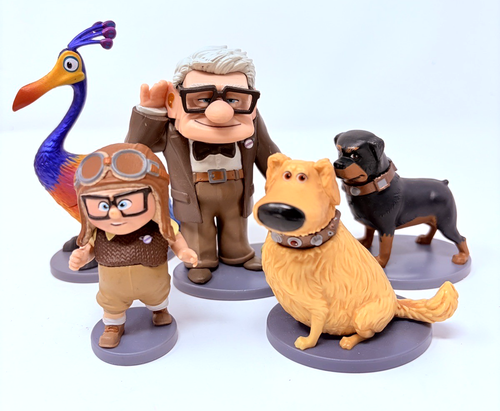 Disney Store Pixar Up Toy Figure Set Young Carl Dug Kevin Bird Beta ...