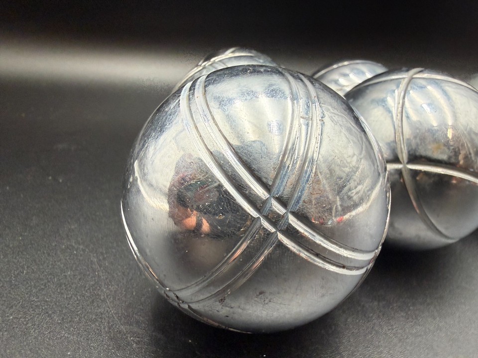 Metal Boules Petanque Game Balls Set of 6 Steel Outdoor Throwing Balls ...