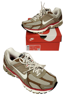 NEW Nike Zoom Vomero 5 Womens Sz 7 Brown Mocha Khaki Fire Red Running ...