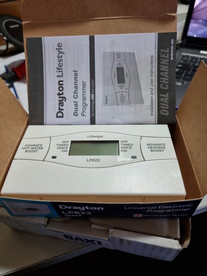DRAYTON LP822 TWIN CHANNEL PROGRAMMER 25464 **FREE 24 HOUR DEL!! | eBay UK