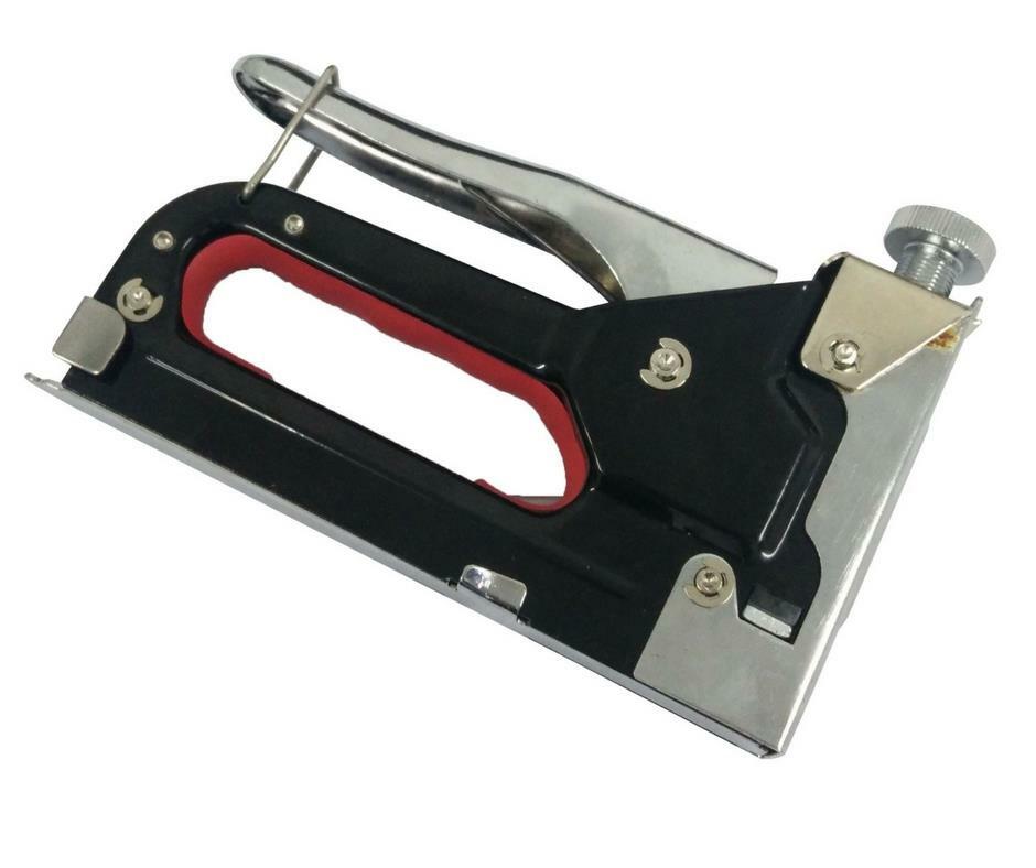 Heavy Duty Staple Gun Upholstery Stapler Staples Plaster Tacker 4-14mm ...