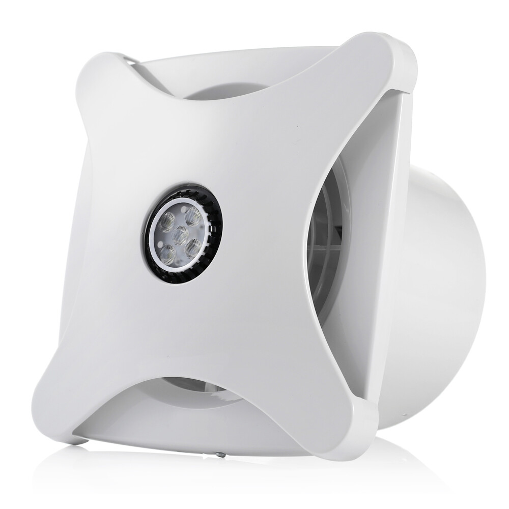 Ventilation Fan Air Vent Exhaust LED Light F/ Ceiling Toilet Wall Mount ...
