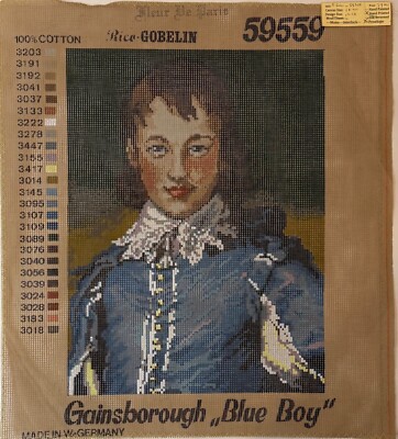 Thomas Gainsborough THE BLUE BOY Needlepoint Canvas 11.75" x 15.75 ...