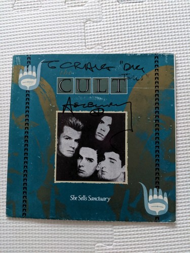 85 The Cult IAN ASTBURY Autographed She Sells Sanctuary 45 Record ...