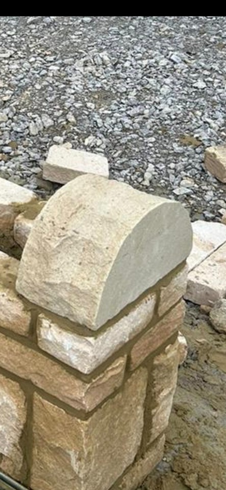 Yorkshire Stone Half round coping Stones / Wall Tops | eBay UK