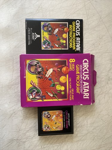 Atari 2600 Circus Atari Cib Game Box Manual Tested! | eBay