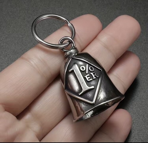 🔥Biker Ring 1%er Diamond Skulls Gold/Silver/Black- 1%er Guardian Bell ...