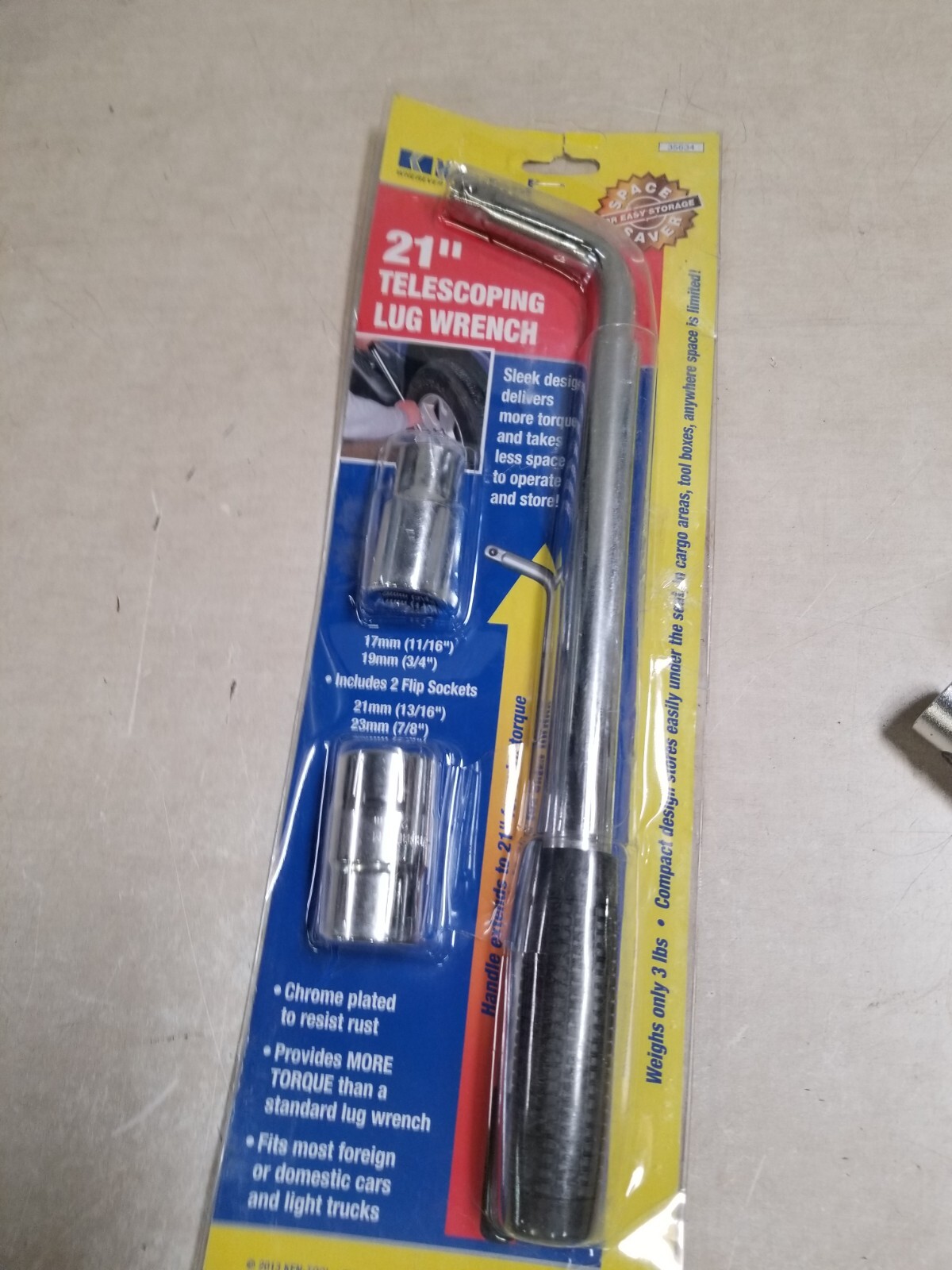 Ken-Tool 35634 1-Way Telescoping Lug Wrench, One Size | Set | 0703382356344