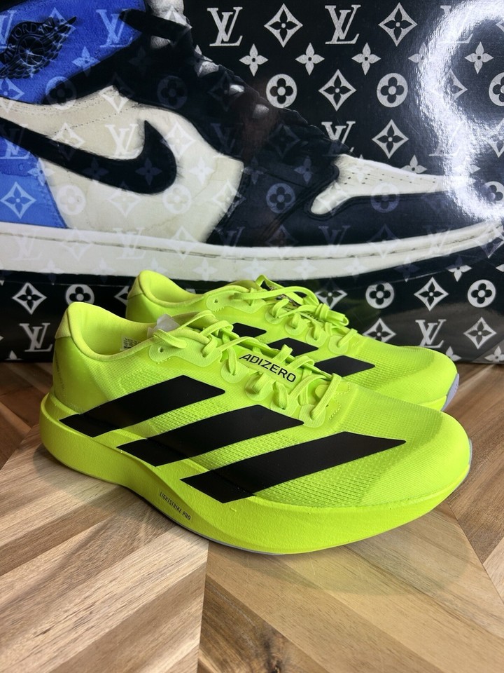adidas Adizero EVO SL Volt Green Yellow Black JR3416 Marathon Mens 12 ...