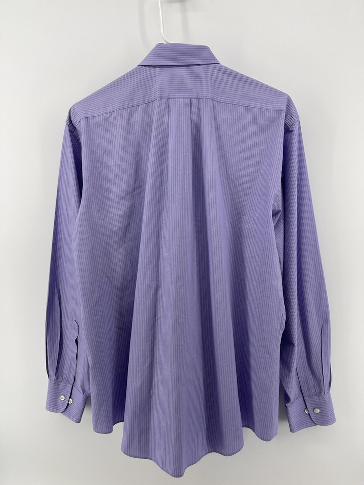 Van Heusen Fitted Button Shirt Mens Sz XL 17.5 34/35 Wrinkle Free ...