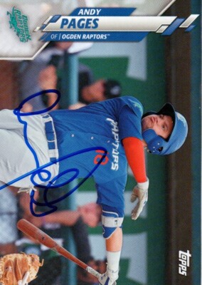 Andy Pages Los Angeles Dodgers 2020 Topps Pro Debut Autographed Signed ...