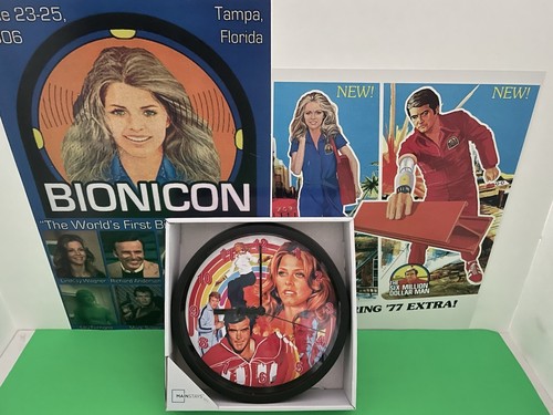 THE SIX MILLION DOLLAR MAN & THE BIONIC WOMAN OSCAR 8.78 RETRO WALL ...