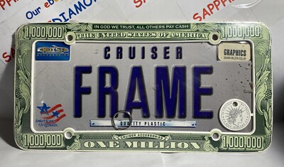 ONE MILLION NOVELTY LICENSE PLATE FRAME. SOLD AS IS. NOS. | eBay
