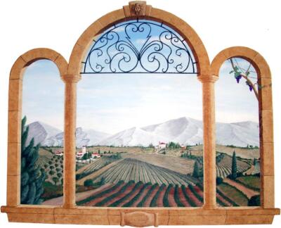 Tuscan 3D Ancient Window View Decal WALL STICKER DIY Decor Art Scenery ...