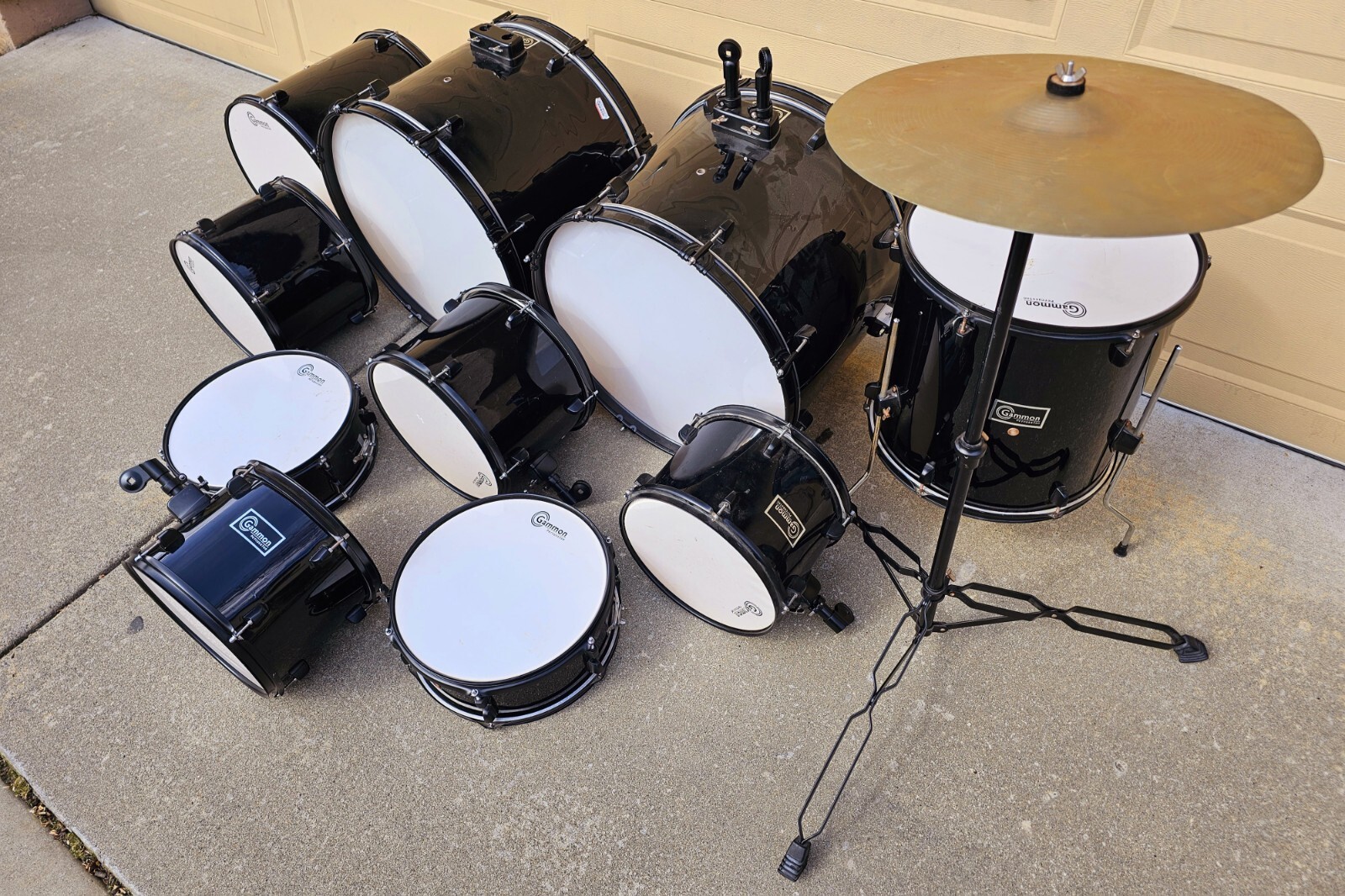 11-Piece Drum Set Used (2 Bass Drums, 2 Snares) | eBay