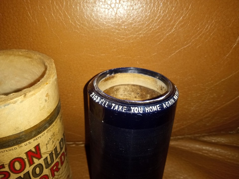 Edison Blue Amberol Cylinder Phonograph Record 4 Min. 2103 I'll Take ...