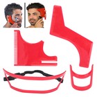 4Pcs Men Mustache Shaper Styling Template Goatee Beard Guide Stencil ...